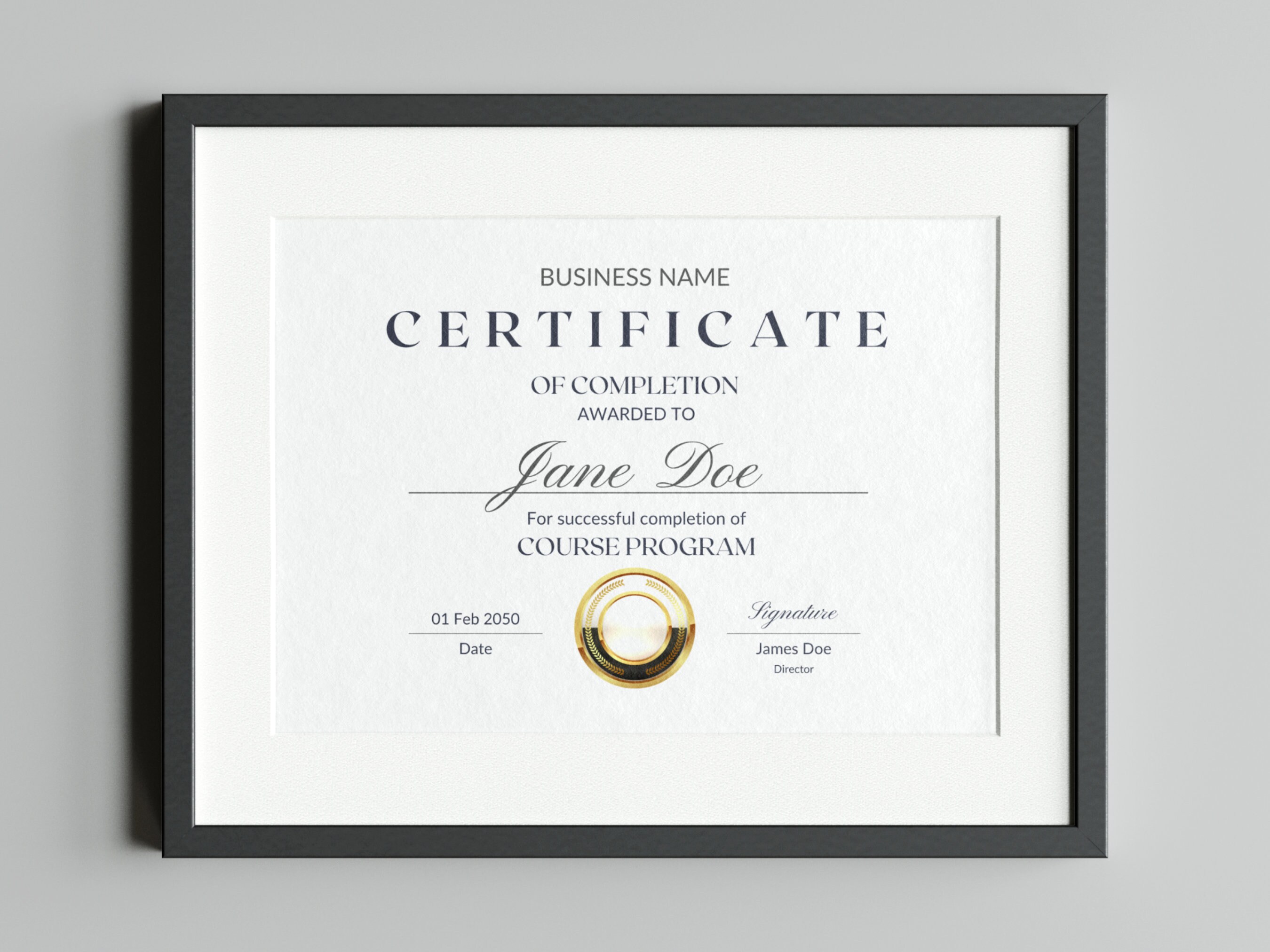 Award Certificate of Graduation Certificate of Completion Business ...