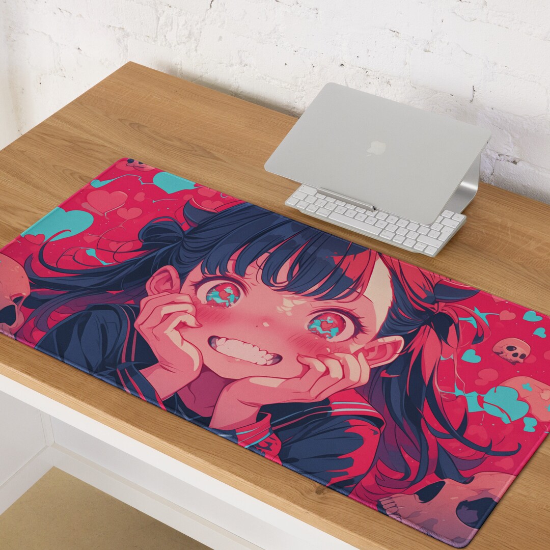 Dorable Kawaii Yandere With Devilish Smile Illustration, Mouse Pad ...