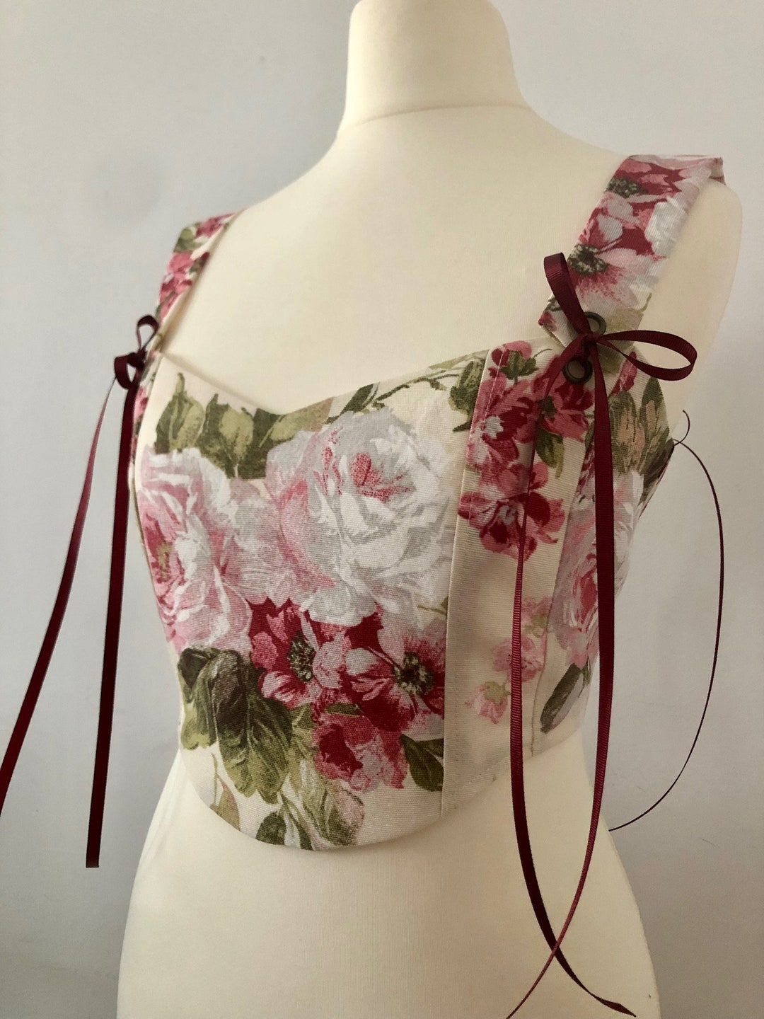 Floral Corset Top - Floral Bodice - Spring/summer Top - Fairy Clothes ...