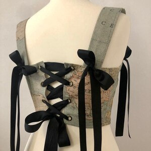 World Map Bodice - Corset Top With Atlas Print - Traveler Clothes Ideas ...