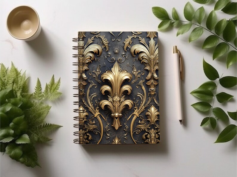 Gilded Fleur-de-lis Digital Paper Pack, Golden Lys Patterns, Luxurious ...