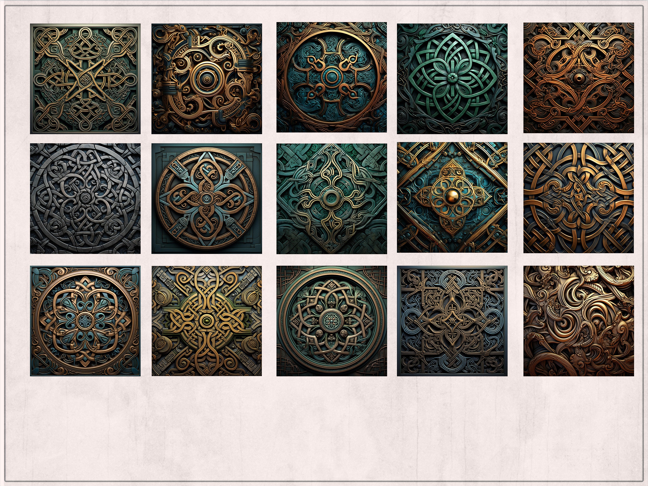 Celtic Knots and Designs Digital Paper Pack, Celtic Art, Commercial Use ...