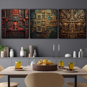 Ancient Mayan Murals, Mayan Art, Mayan Digital Paper Pack, 300DPI ...
