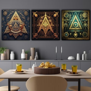 Secret Society Symbols Digital Paper Pack, Esoteric Emblems, Hidden ...