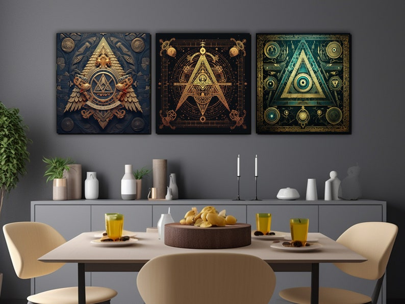 Secret Society Symbols Digital Paper Pack, Esoteric Emblems, Hidden ...