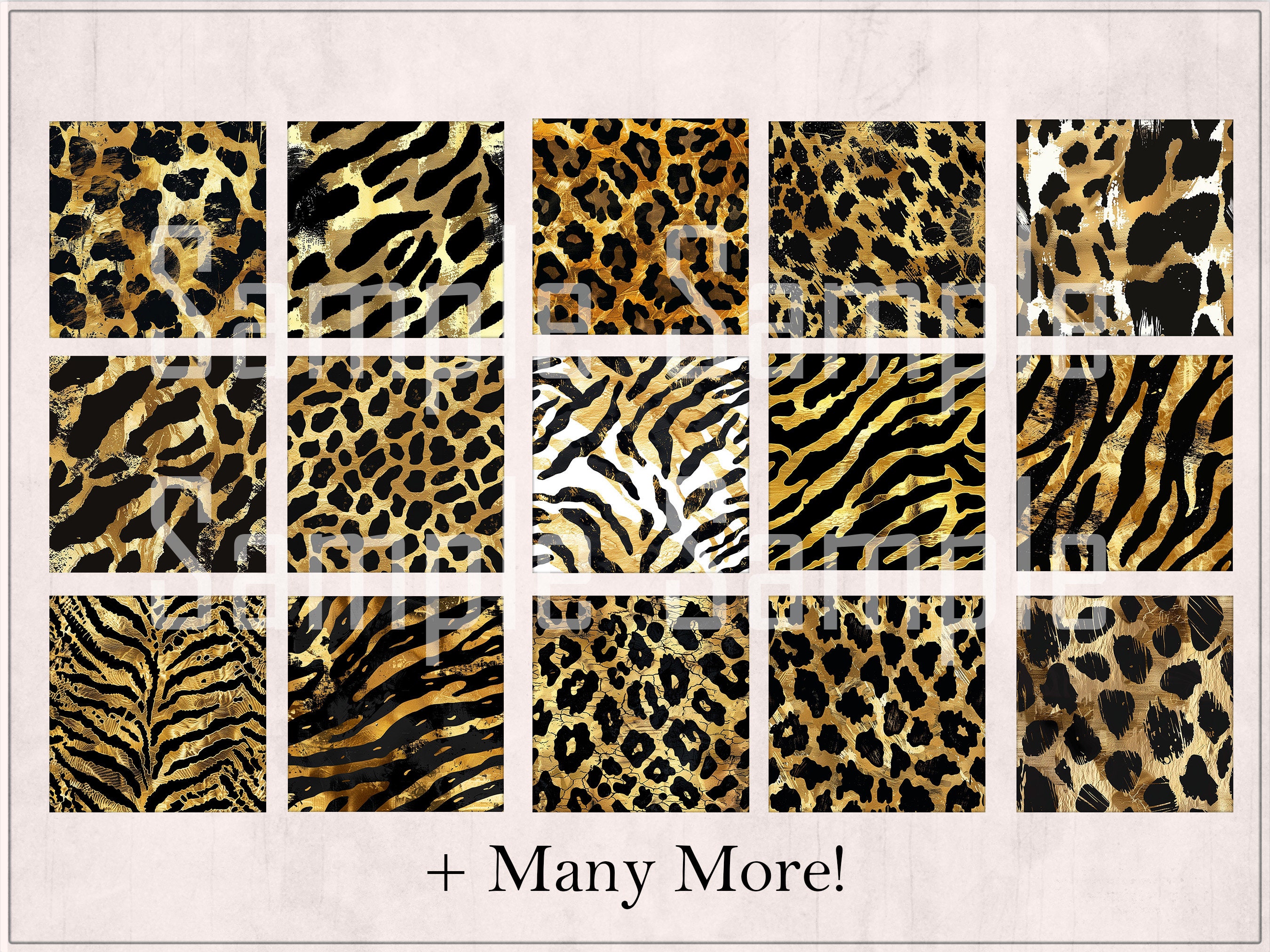 Gold Animal Print Designs, Commercial Use, 300 DPI - Etsy