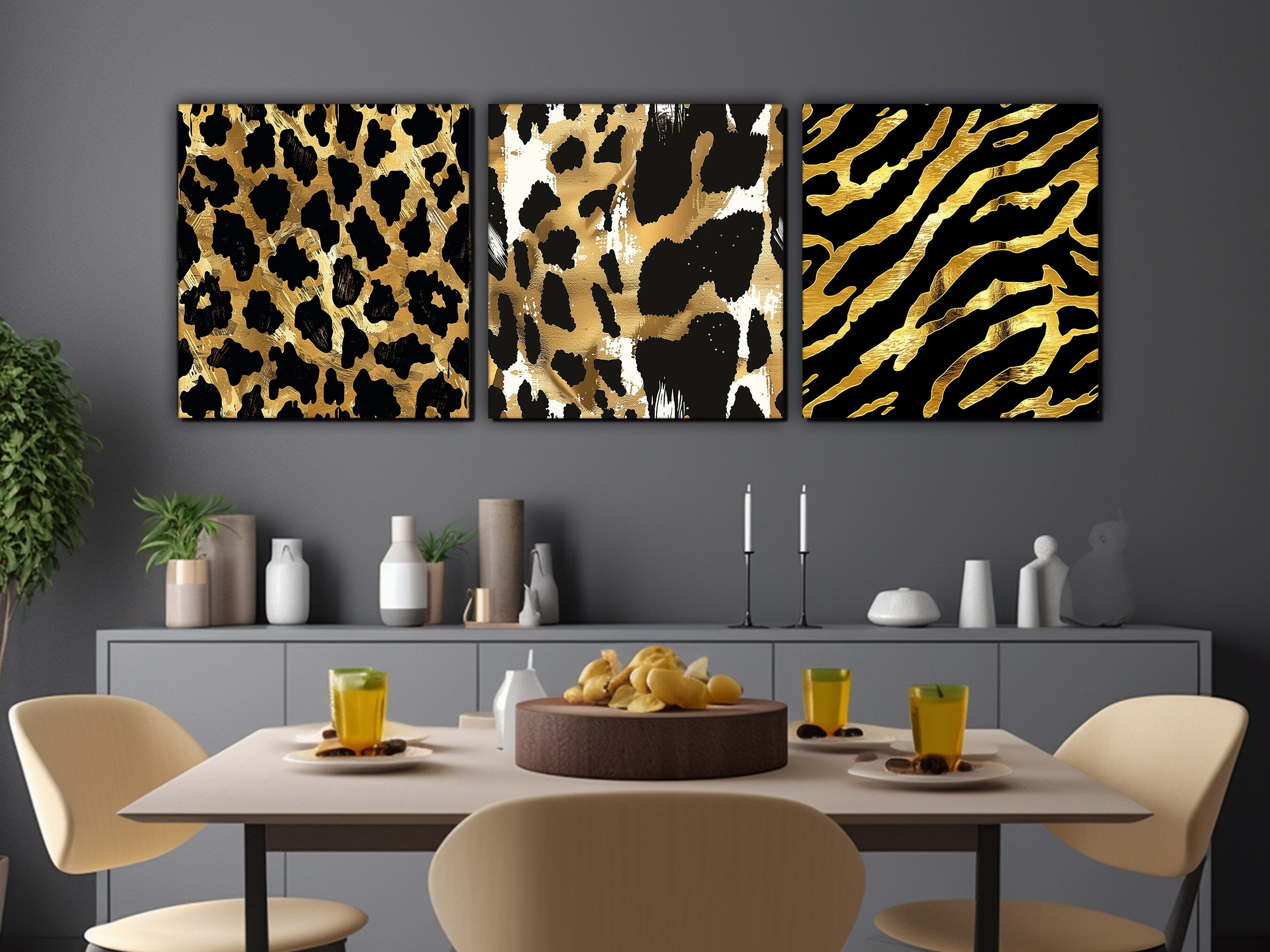 Gold Animal Print Designs, Commercial Use, 300 DPI - Etsy