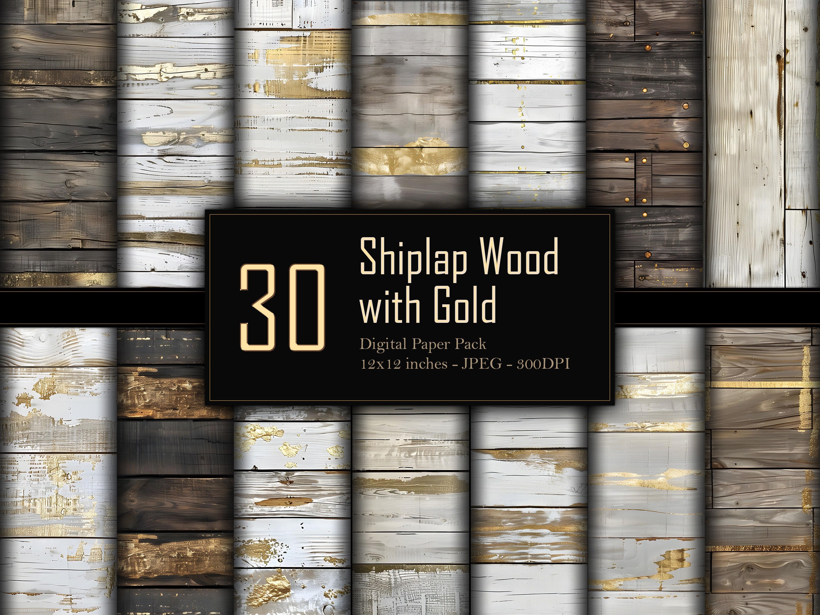 Shiplap Wood With Gold, Commercial Use, 300 DPI - Etsy