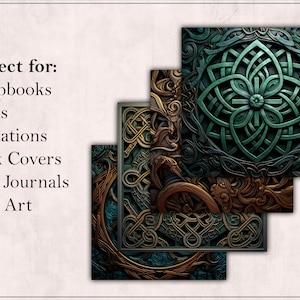 Celtic Knots and Designs Digital Paper Pack, Celtic Art, Commercial Use ...
