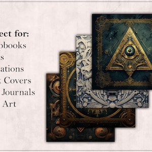 Secret Society Symbols Digital Paper Pack, Esoteric Emblems, Hidden ...