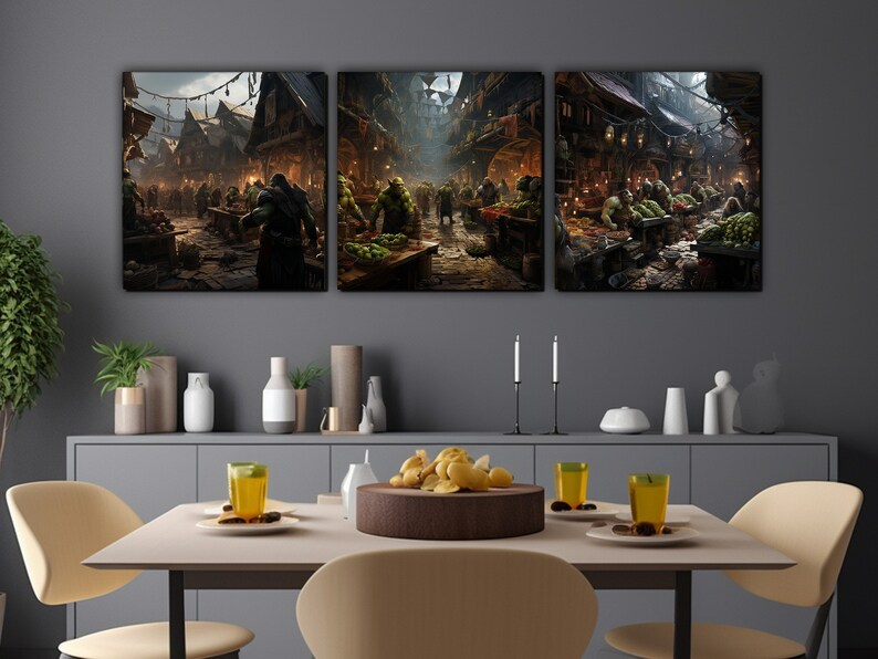 Fantasy Orc & Goblin Market Digital Paper Pack, Mystical Marketplace ...