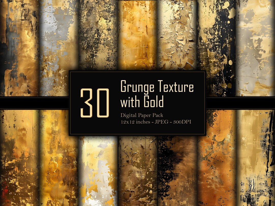 Cool Grunge Texture With Gold Paint, Commercial Use, 300 DPI - Etsy
