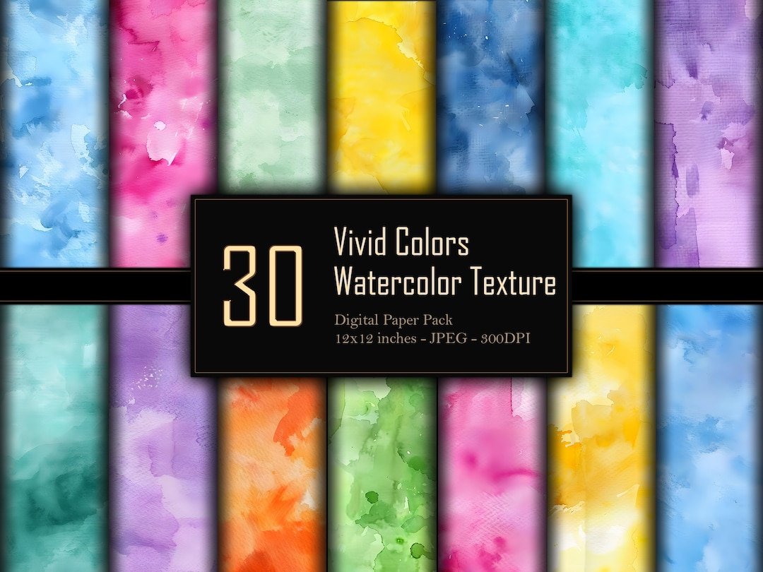 Vivid Colors Watercolor Texture, Commercial Use, 300 DPI - Etsy