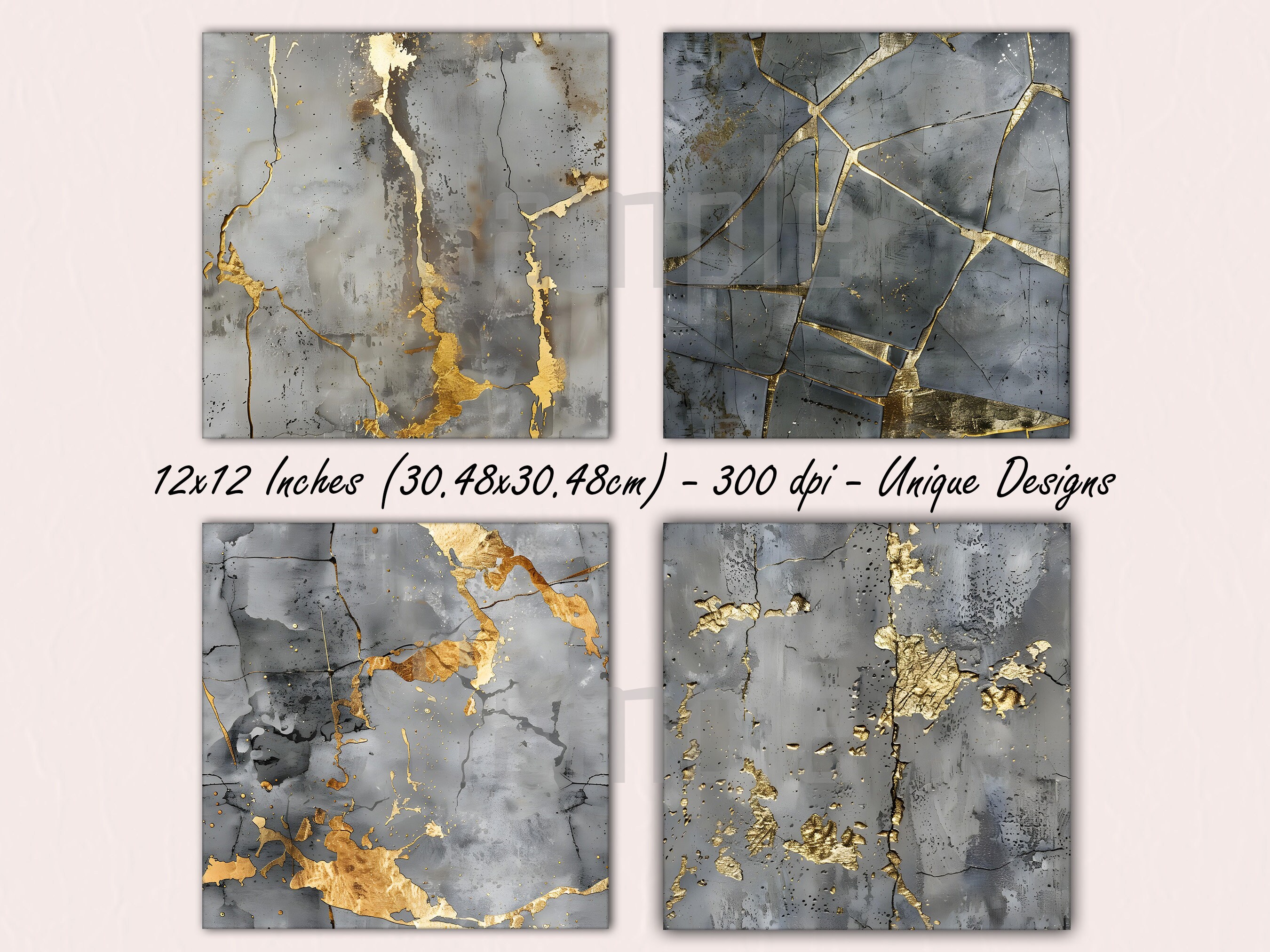 Faux Concrete Texture With Gold, Commercial Use, 300 DPI - Etsy
