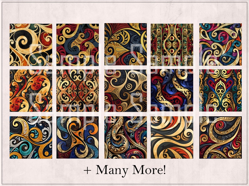 Gold Maori Digital Art, Commercial Use, 300 DPI - Etsy