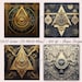 Secret Society Symbols Digital Paper Pack, Esoteric Emblems, Hidden ...