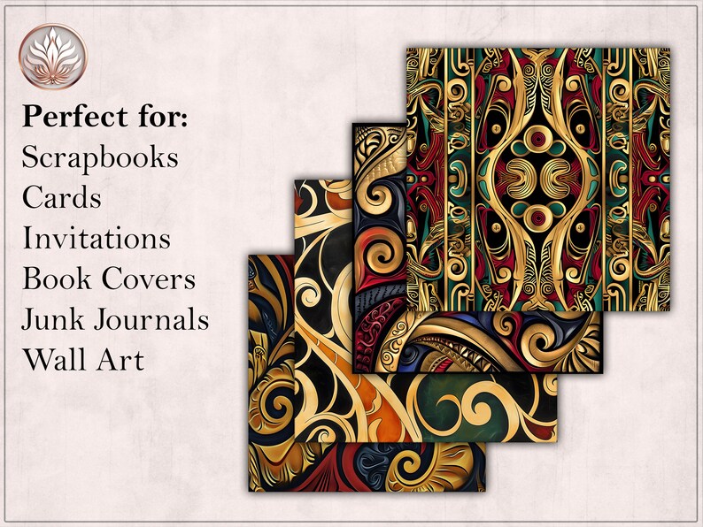 Gold Maori Digital Art, Commercial Use, 300 DPI - Etsy