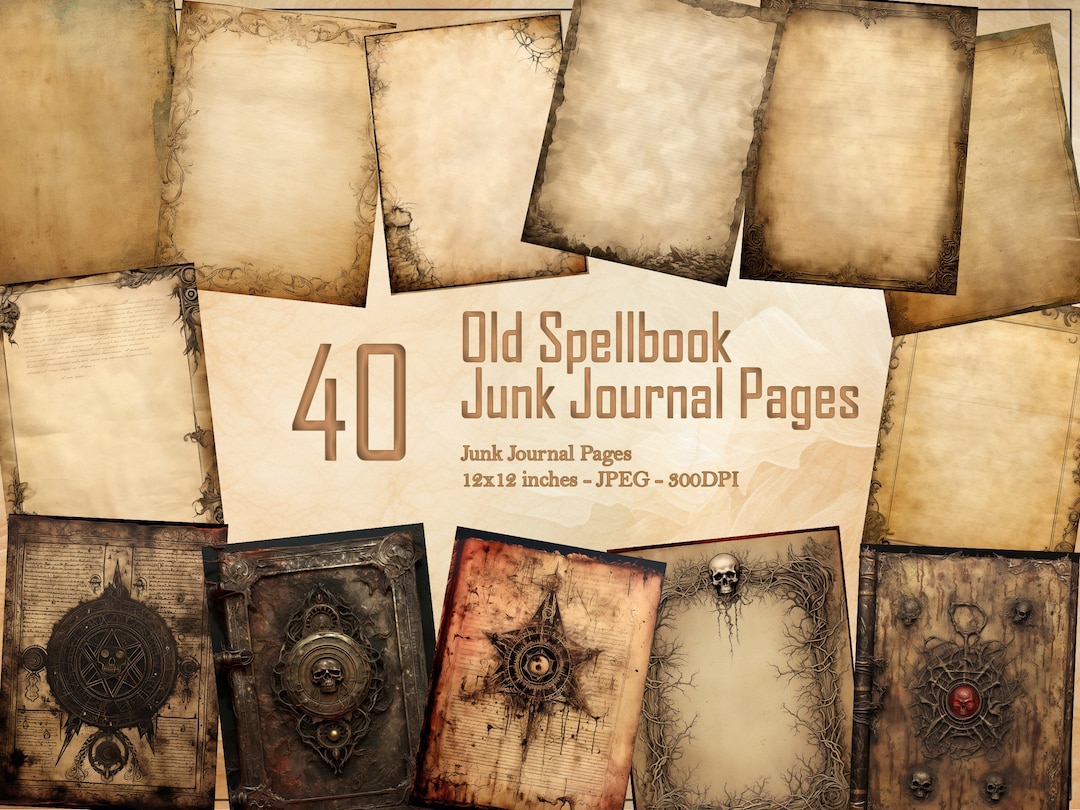 Old Spellbook Junk Journal Kit Printable Junk Journal Magic ...