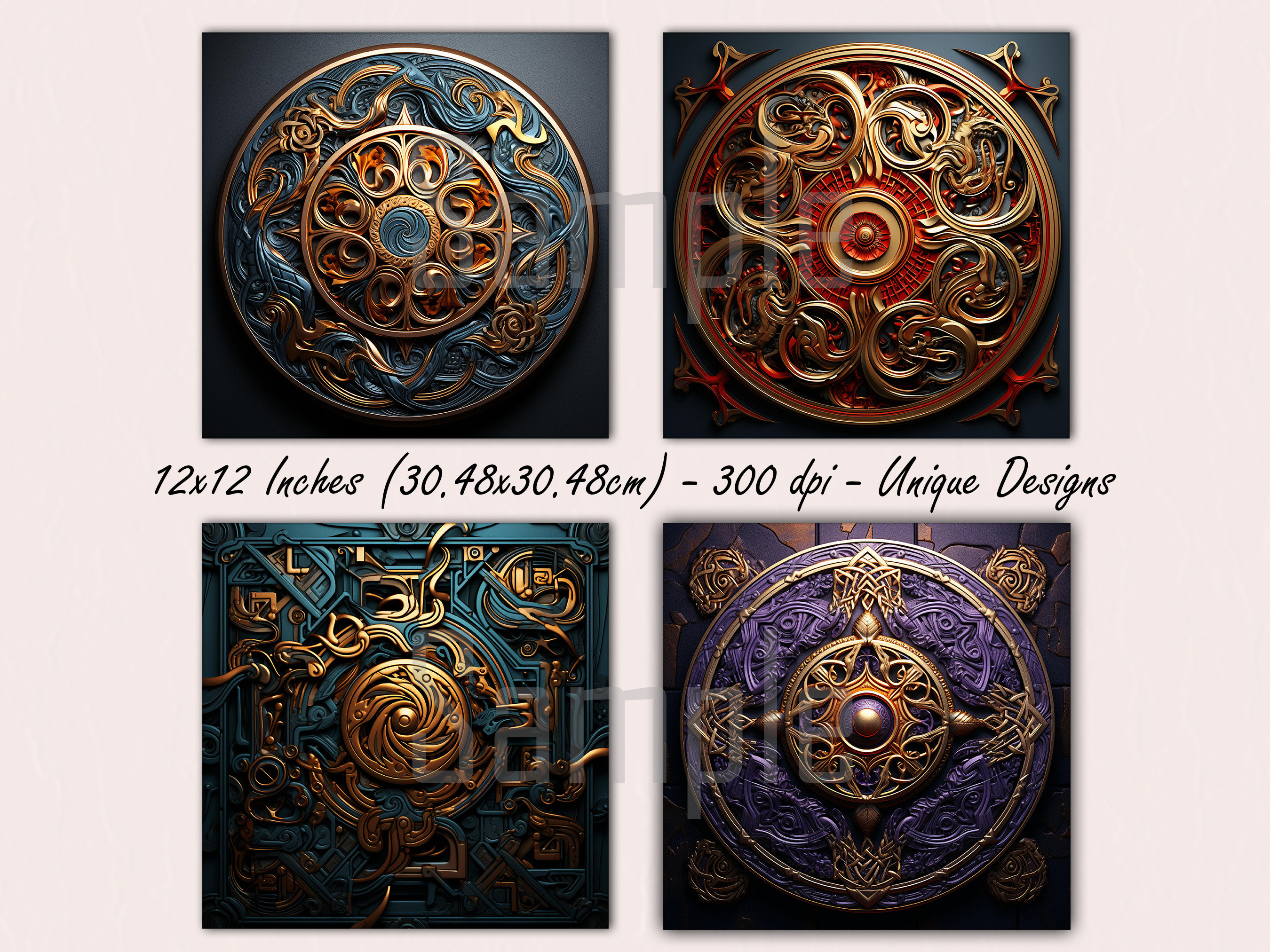 Celtic Designs Digital Art Paper Pack, Celtic Art, Digital Commercial ...