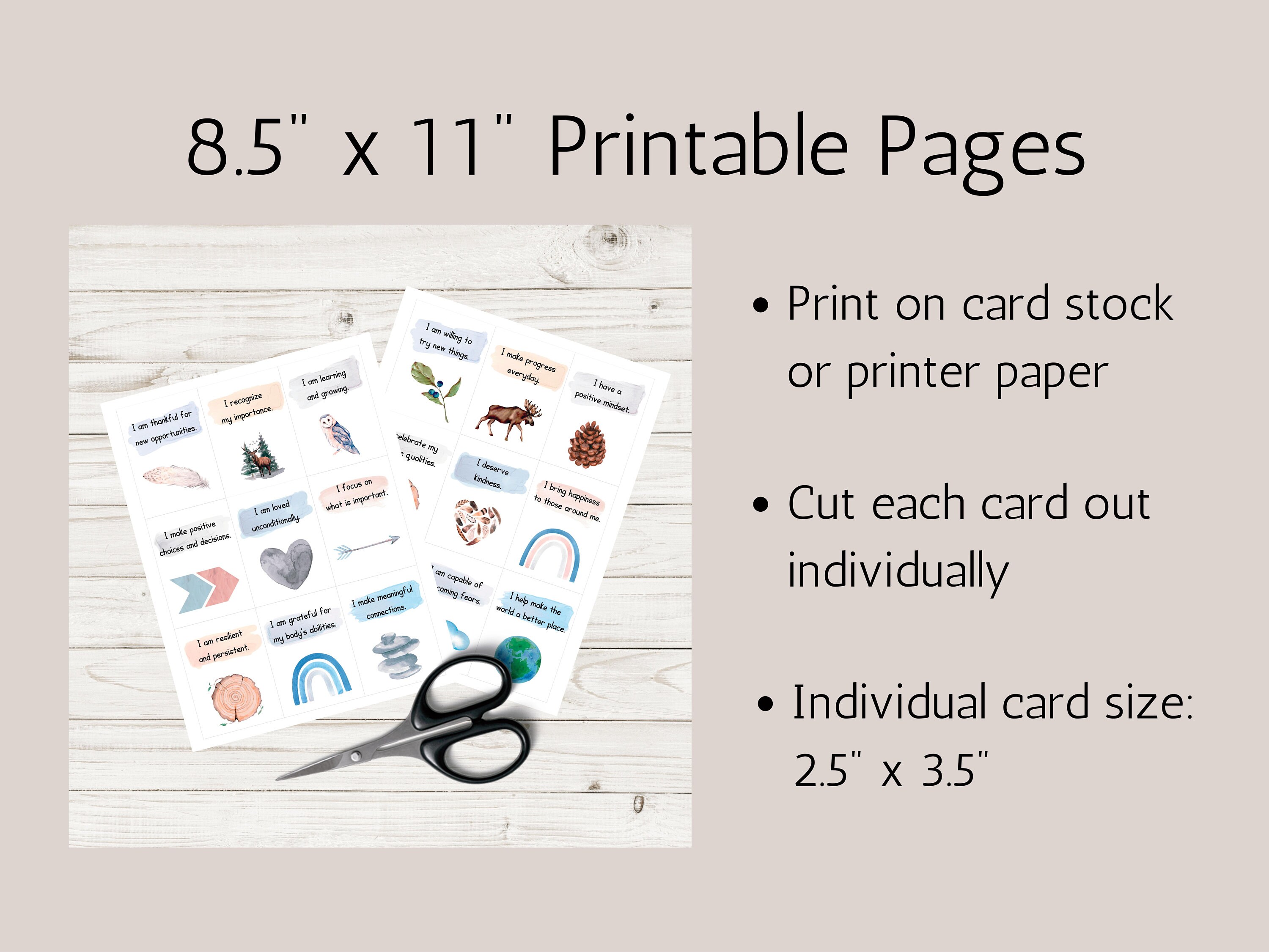 100 Printable Affirmation Cards for Kids Kids Lunchbox Notes ...