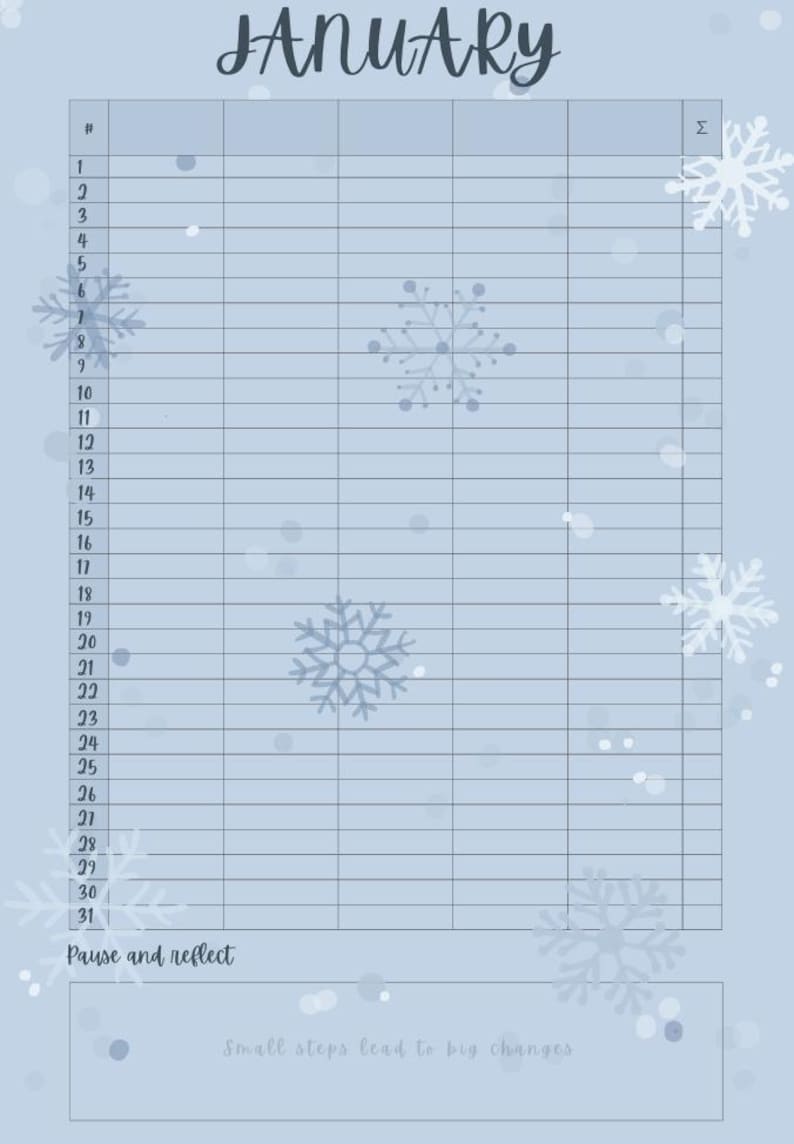 Habits Tracker. Ready to Print - Etsy