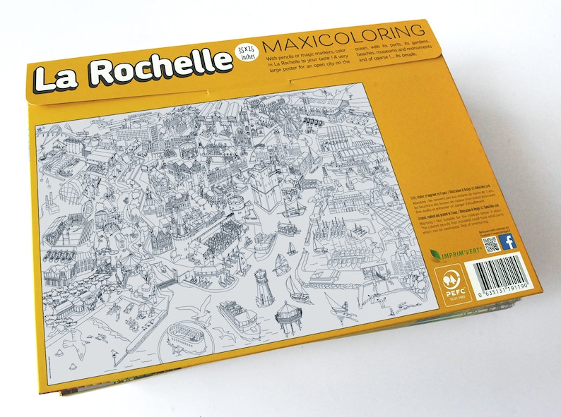 Maxicoloring of La Rochelle - Etsy
