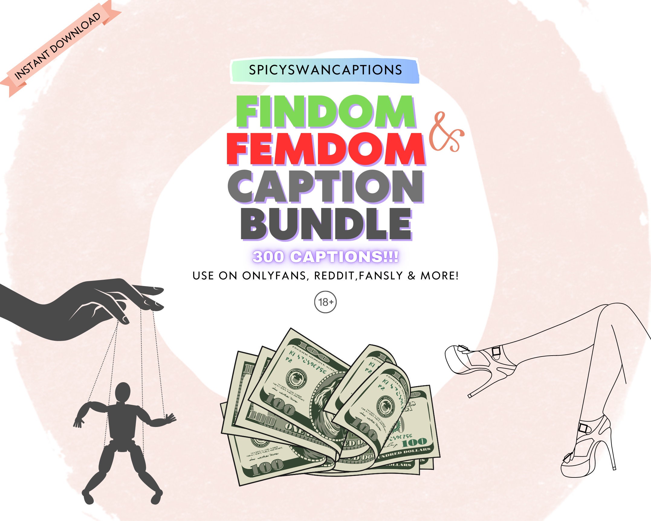 300 Findom & Femdom Content Caption Bundle - Etsy