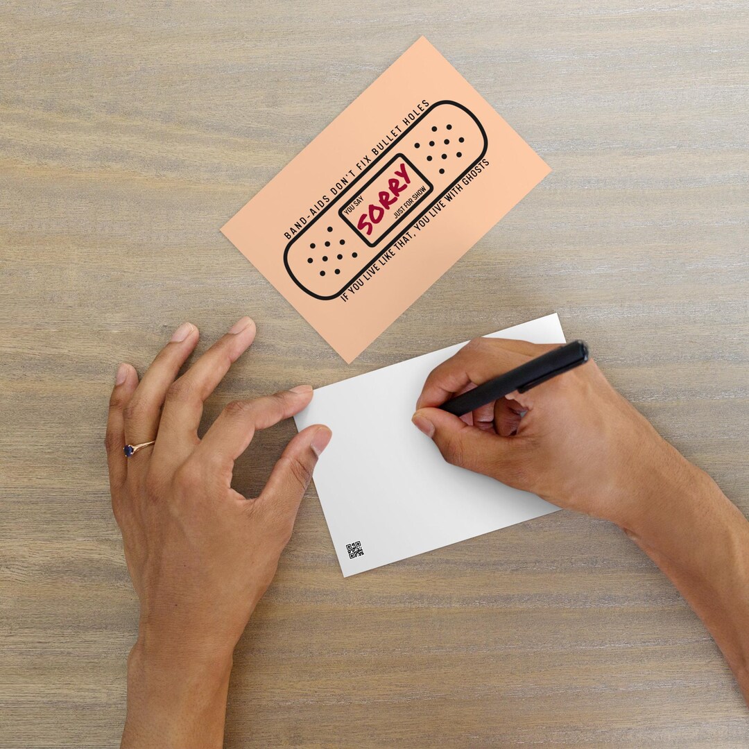 Band-aids Don't Fix Bullet Holes Lyric Postcard, 4x6 - Etsy