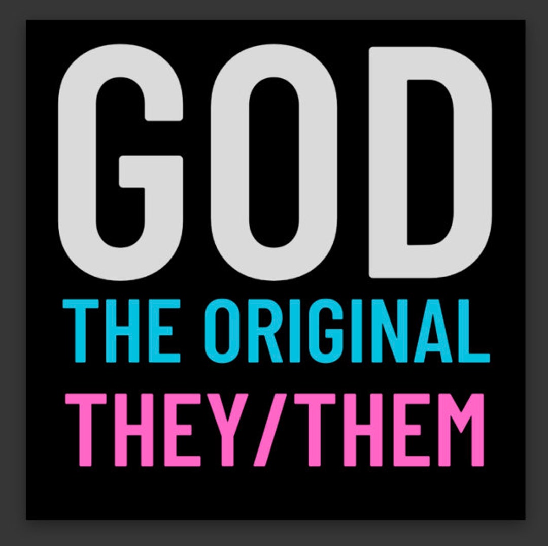 GOD the Original THEY/THEM Sticker - 2" Square - Etsy