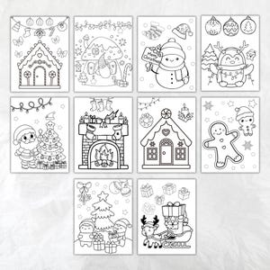20 Christmas Coloring Pages, Printable Holiday Coloring Sheets for Kids ...
