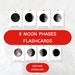 Moon Phases Flashcards,educational Flash Cards, Homeschool Montessori ...