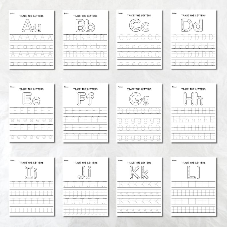 Handwriting Practice Sheets for Kids, Letter Formation Practice ...