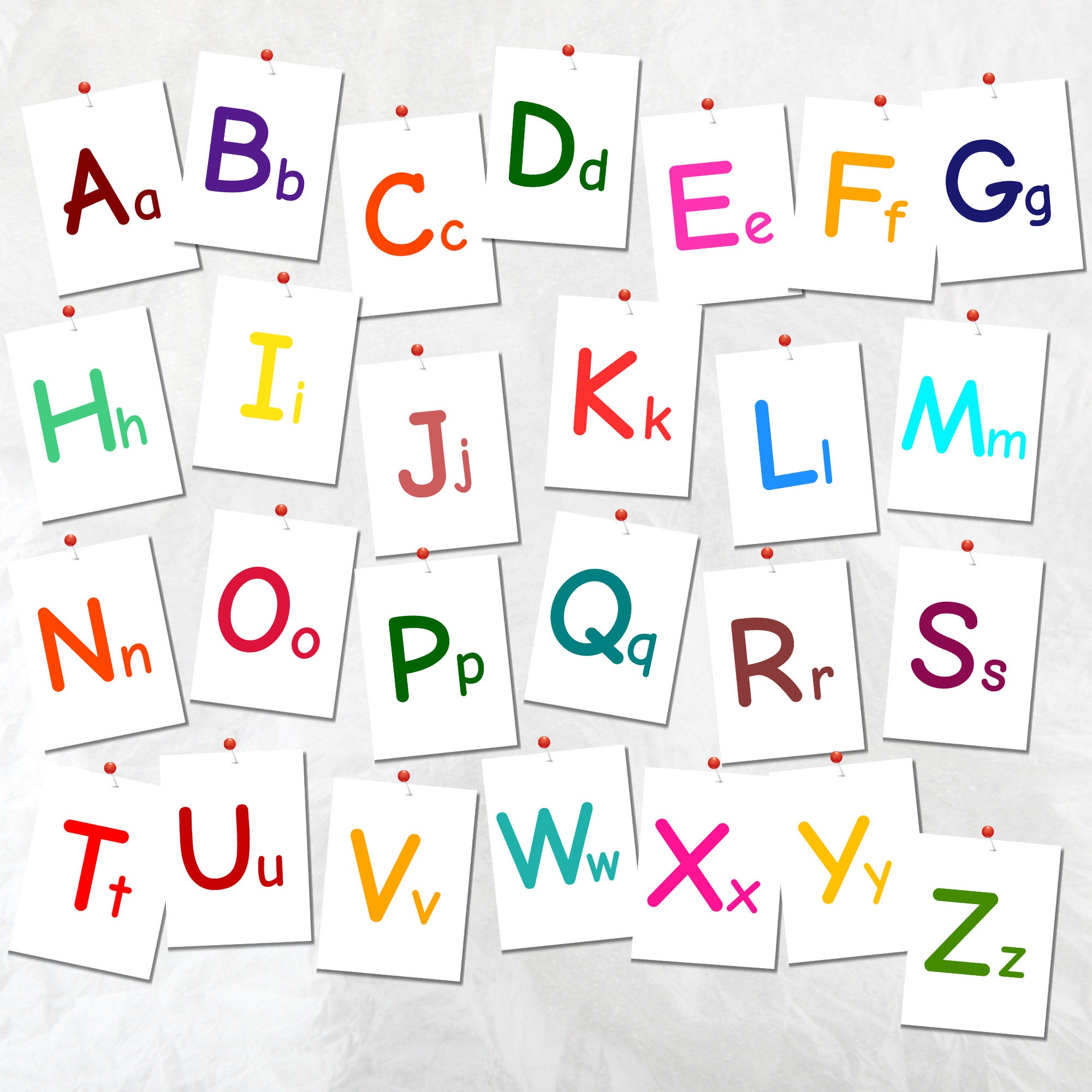 ABC Flash Cards, Printable Alphabet Colorful & Educational Alphabet ...