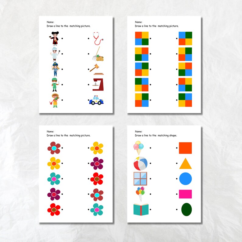 Printable Matching Worksheets, Worksheet Printable, Match the Picture ...