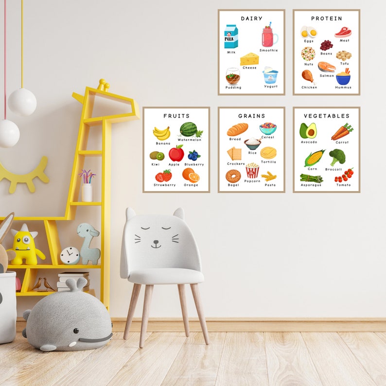 Food Group Flashcards: Nutrition Learning Set for Kids (PDF Download ...