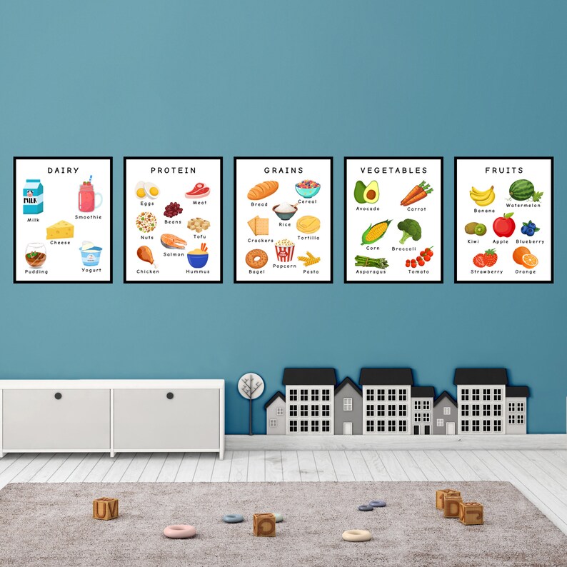 Food Group Flashcards: Nutrition Learning Set for Kids (PDF Download ...