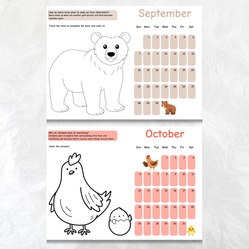 2025 Kids Calendar Printable | Monthly Planner for Kids | Educational ...
