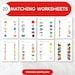 Matching Worksheets Printable Preschool Activity PDF - Etsy