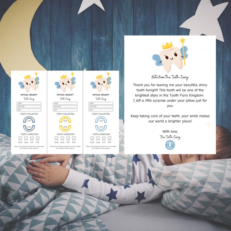 Tooth Fairy Letter With Tooth Fairy Receipt, Tooth Fairy, Tooth Fairy ...