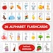 26 Alphabet Flash Cards, Toddlers Preschool Early Learning Resource ...