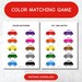 Color Matching Game for Toddlers | Educational Printable PDF & PNG ...