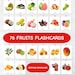 Fruits Flashcards: Montessori Learning Cards (digital Download) - Etsy