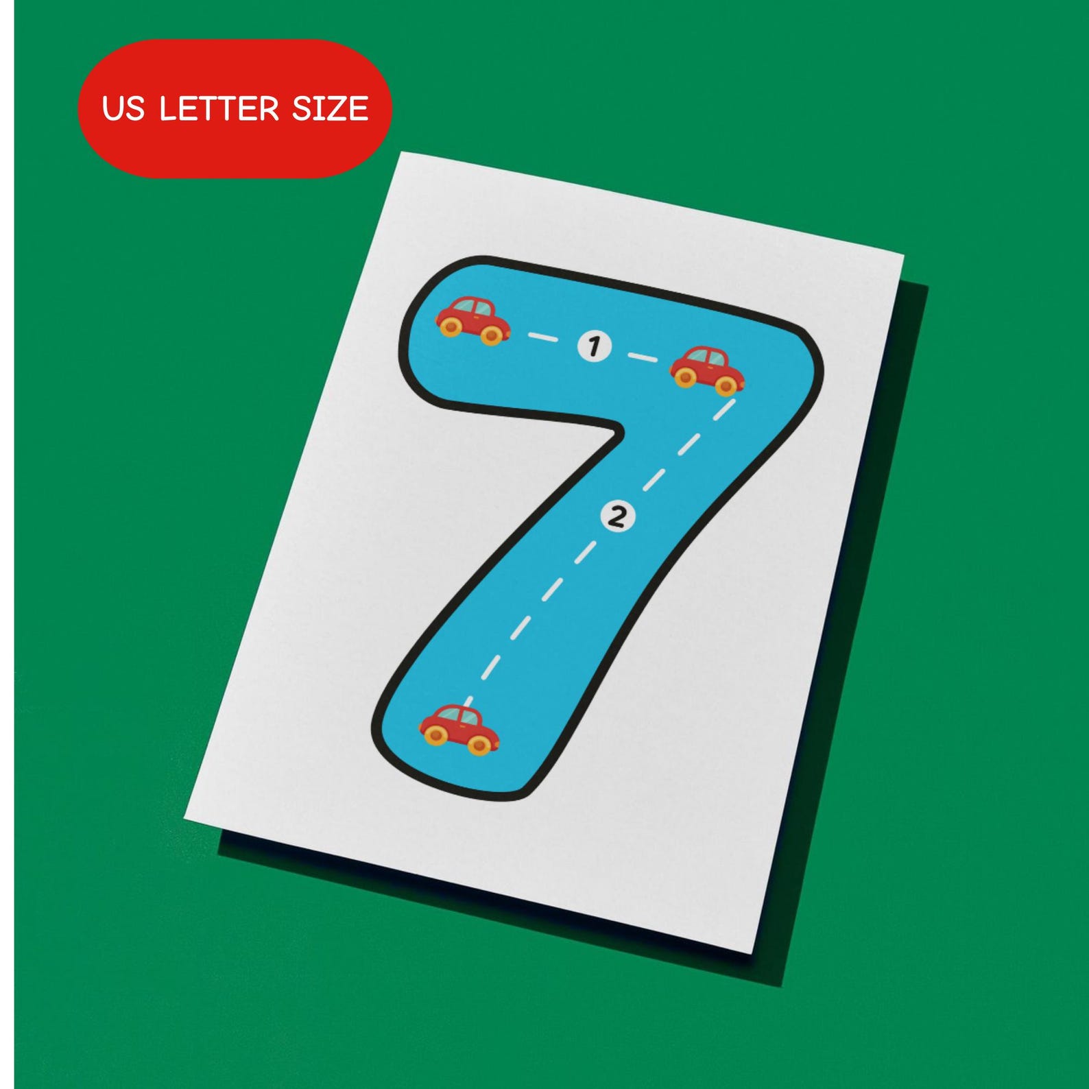 Car-themed Number Tracing Flashcards: Montessori Learning (PDF Download ...