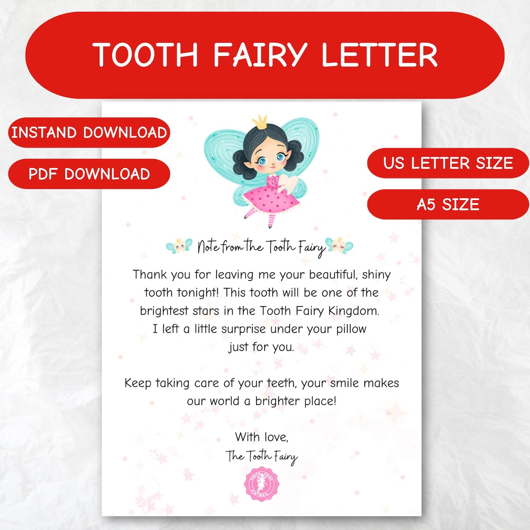 Tooth Fairy, Tooth Fairy Letter, Tooth Fairy Gift, Cute Tooth Fairy ...