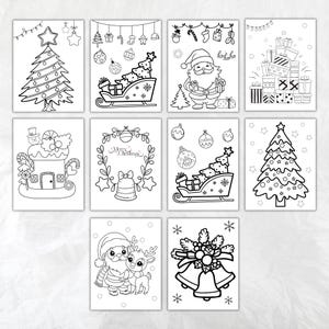 20 Christmas Coloring Pages, Printable Holiday Coloring Sheets for Kids ...