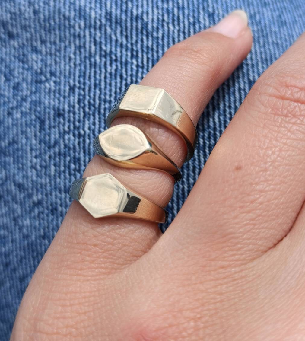 Midi Rings, 14 K Gold, Solid Gold, Yellow Gold, Midi Rings Yellow Gold ...