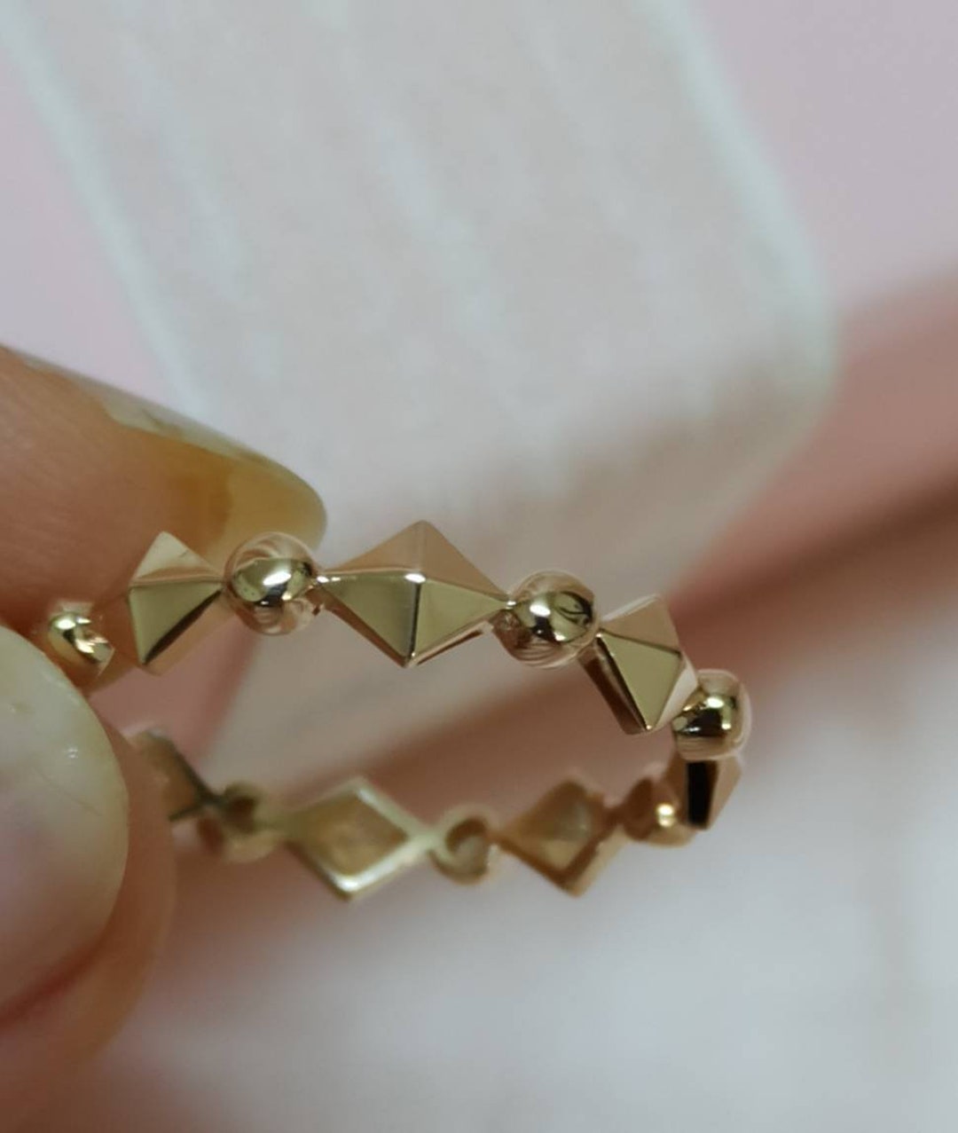 Pyramid Ring, Plain Ring, Wedding Ring, Promise Ring, Love Ring, Solid ...