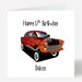 Hot Rod Birthday Card, Personalised Hot Rod Birthday Card, Orange Car ...