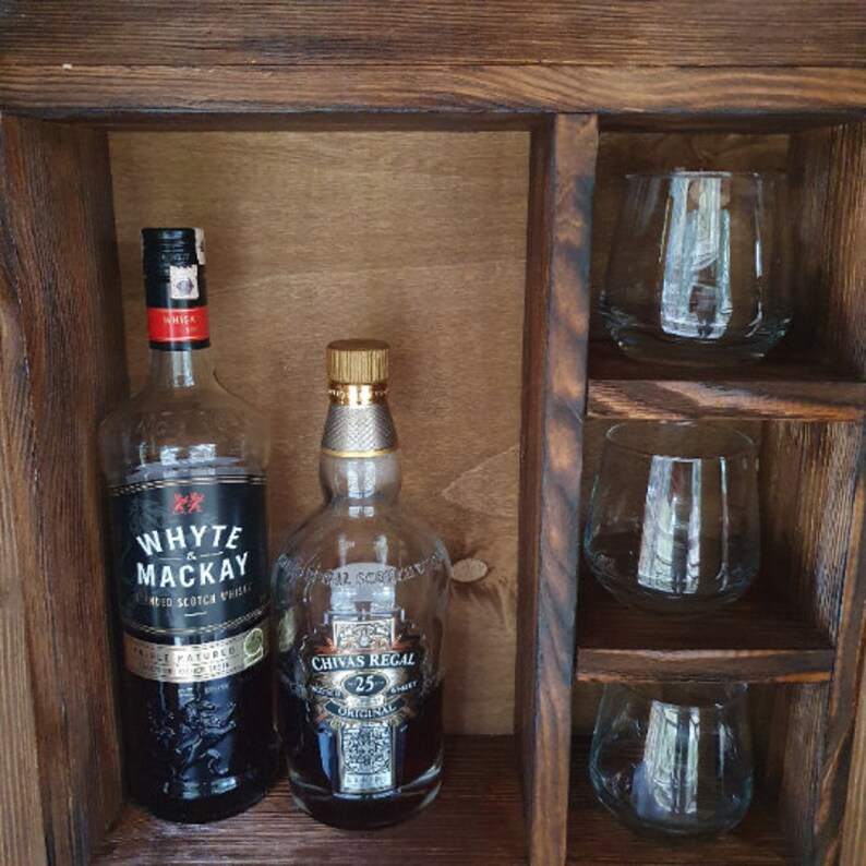 Wooden Rustic Whiskey Cabinet, Round Bar Cabinet, Authentic Hobbit Bar ...