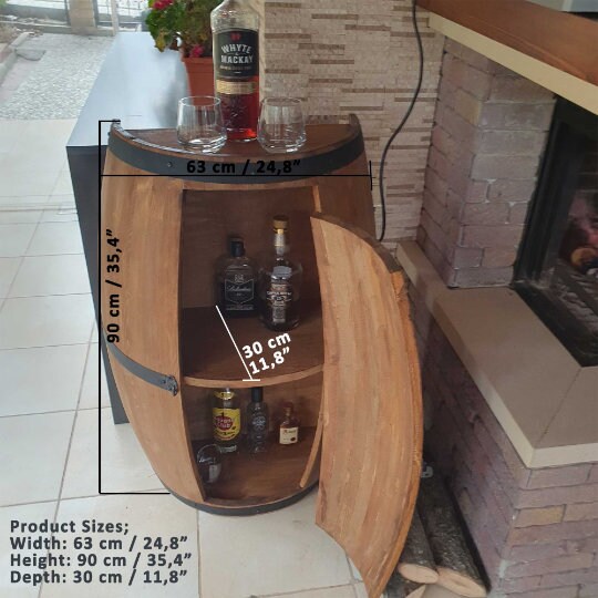 Wooden Whiskey Barrel , Bar Cabinet, Authentic Cask, Authentic Liquor ...